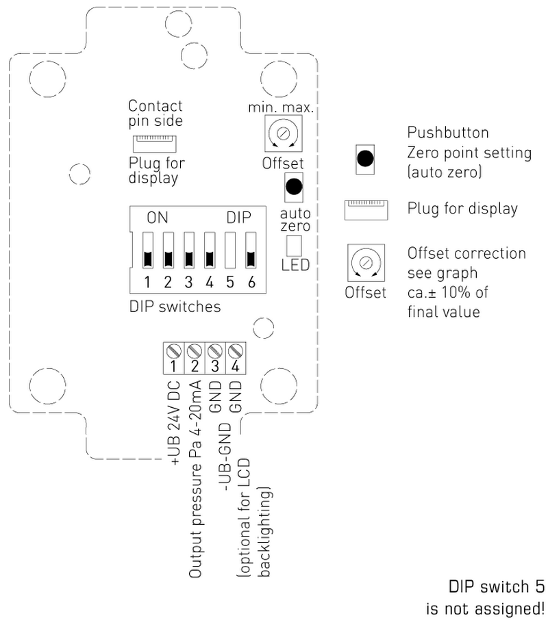 Tryktransmitter med display 4...20mA udgangssignal. ELSAG.DK